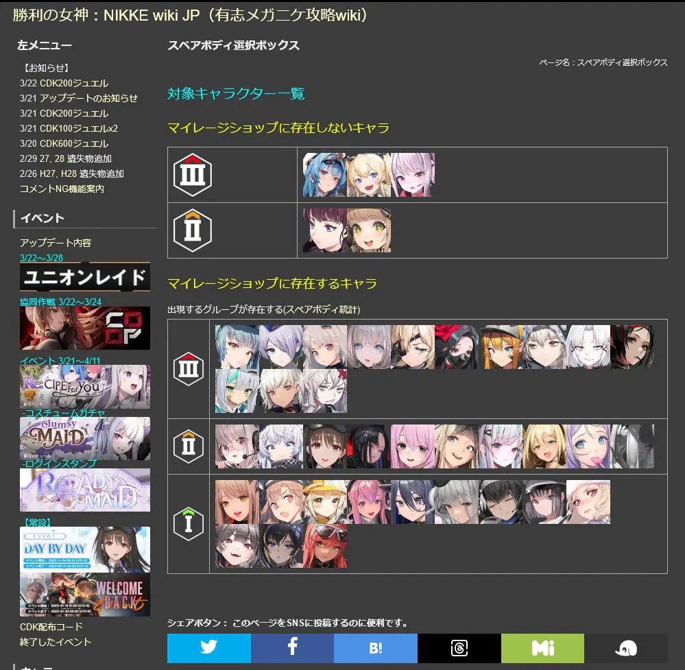 【話題】スペアボディ販売ってマジでこれだけなの？ | メガニケあんてな- 勝利の女神:NIKKE5ch攻略まとめアンテナ速報